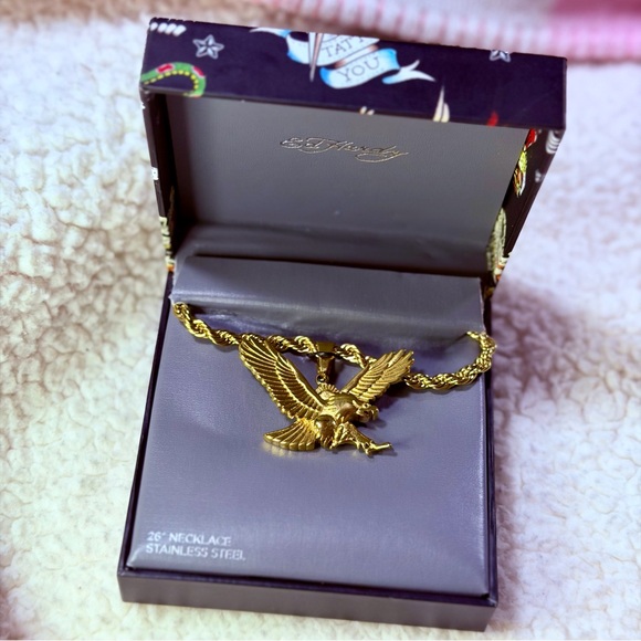 Ed Hardy | Accessories | New Ed Hardy Gold Eagle Chunky Chain Stainless ...